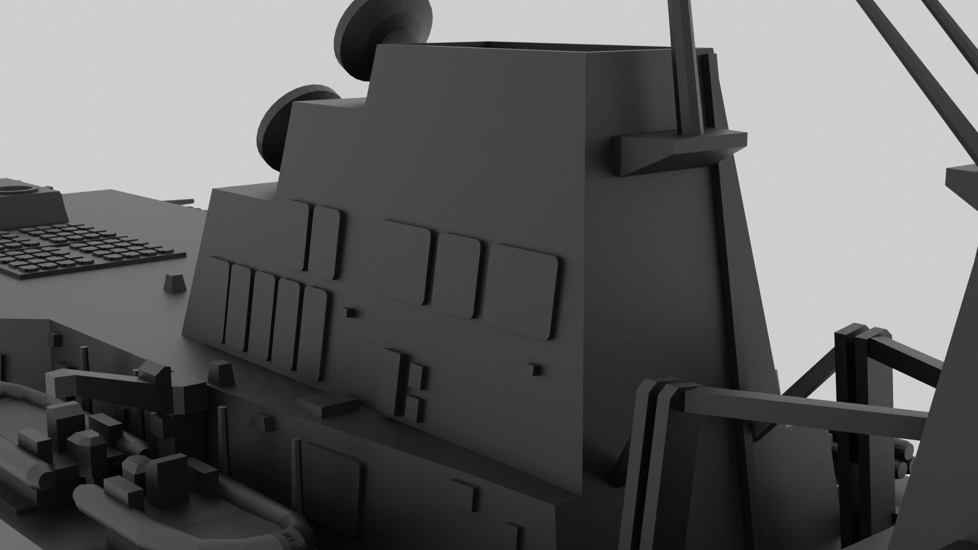 USS Mustin - Model for small scale printing 3D model 3D printable ...