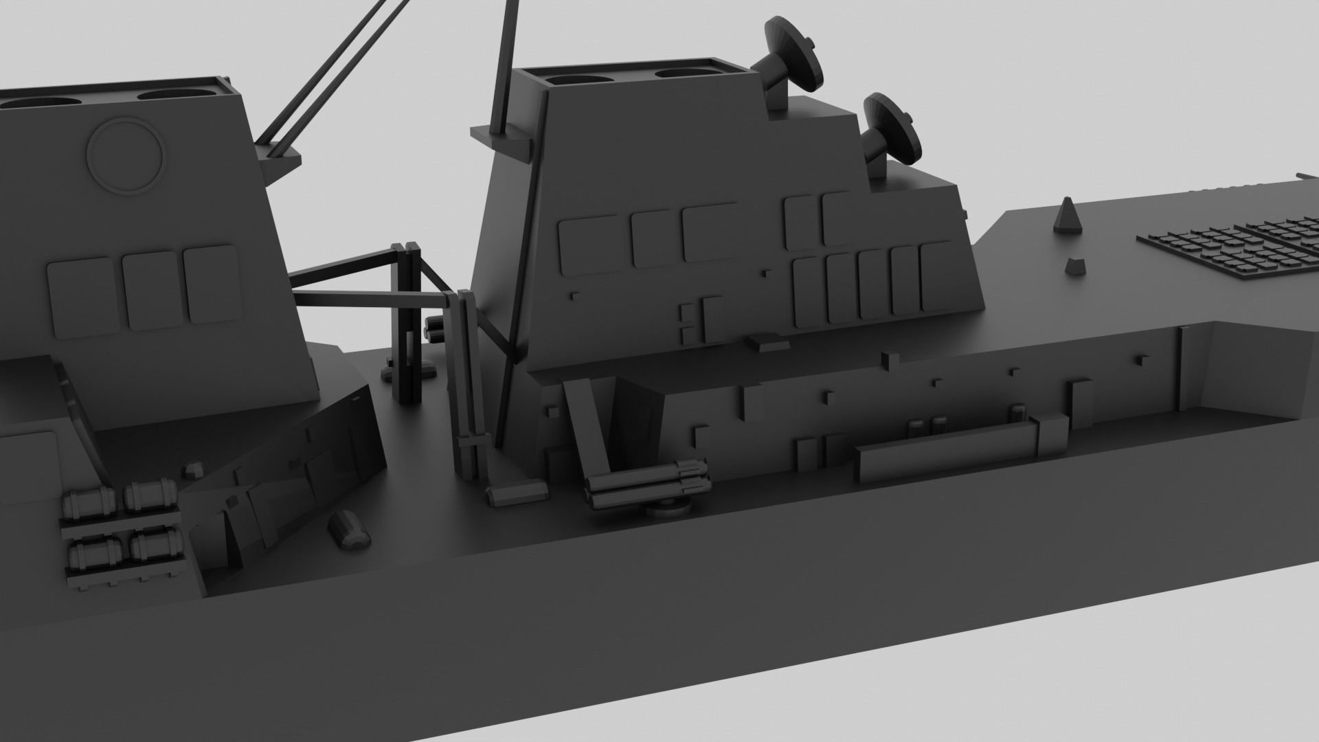 USS Mustin - Model for small scale printing 3D model 3D printable ...