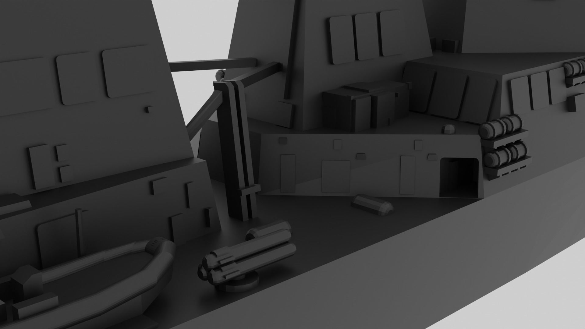 USS Mustin - Model for small scale printing 3D model 3D printable ...