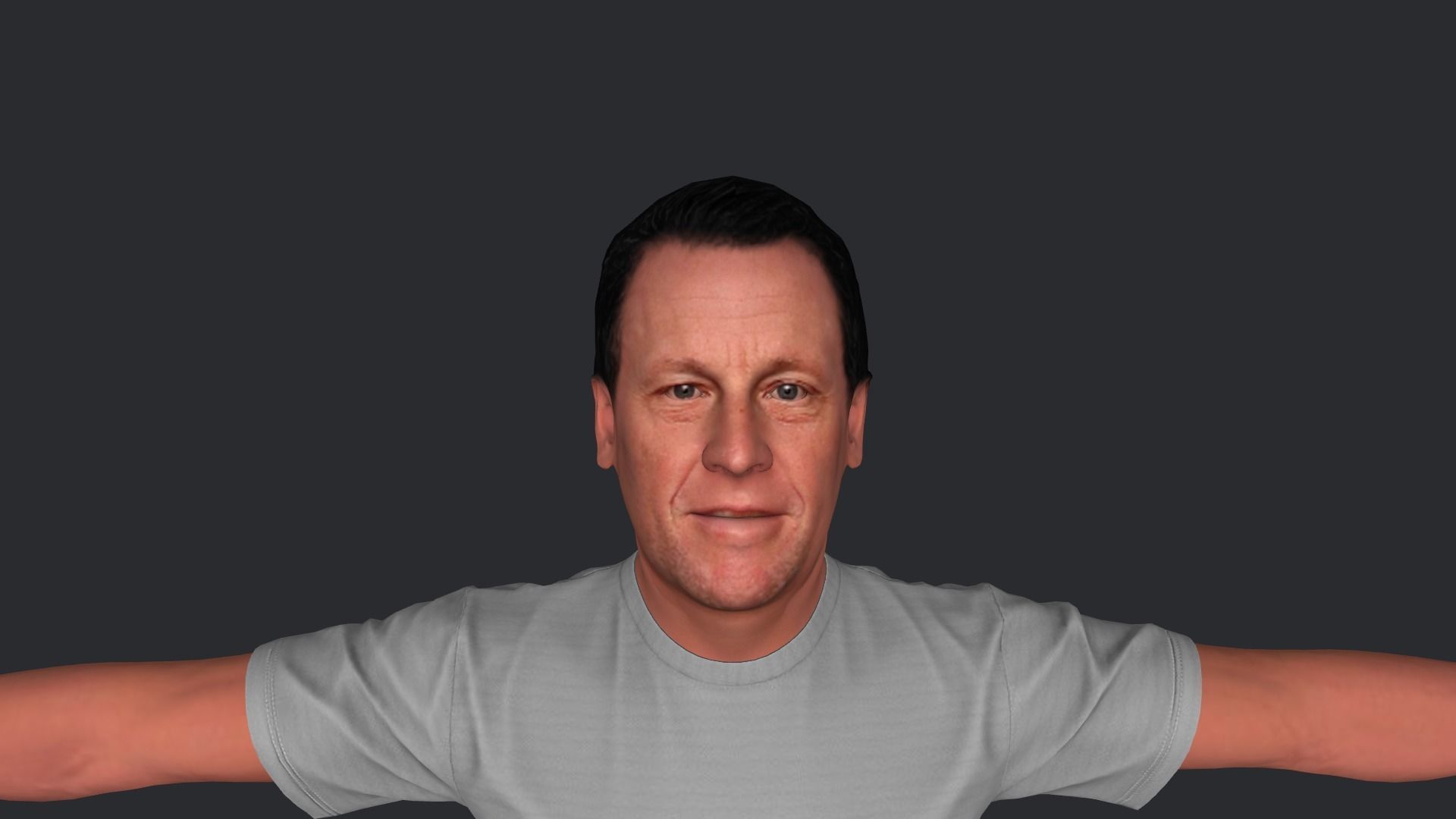 Lance Armstrong Hyper Realistic Full Body Rigged Character 3D model ...