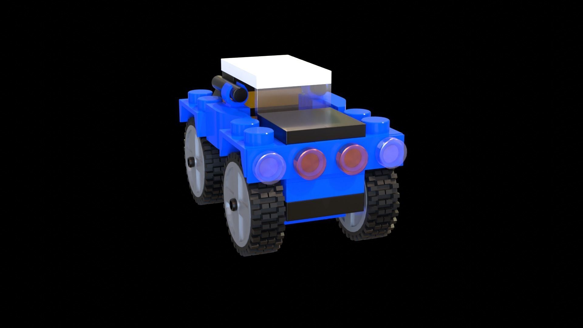 Lego car with assembling animation free VR / AR / low-poly 3D model ...