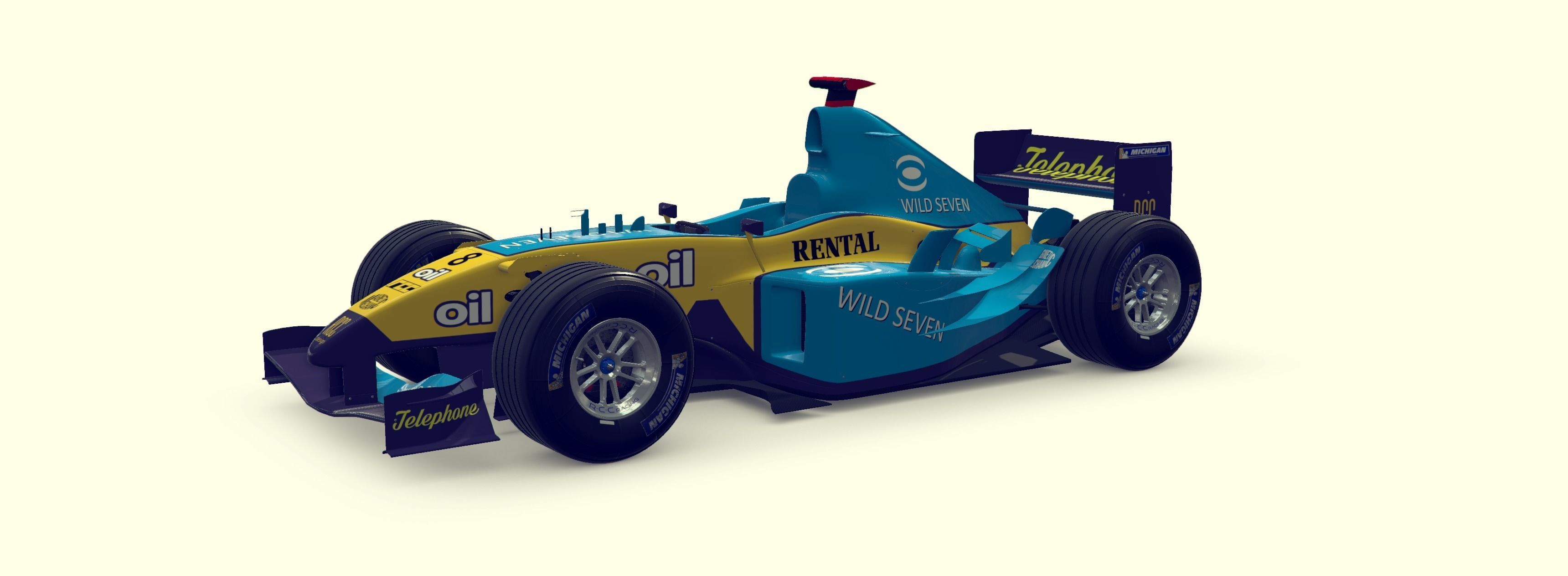 Cartoon Formula 2004 3D model | CGTrader