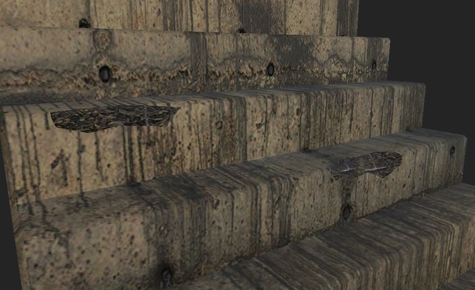 3D model Concrete Stairs Dirty VR / AR / low-poly | CGTrader