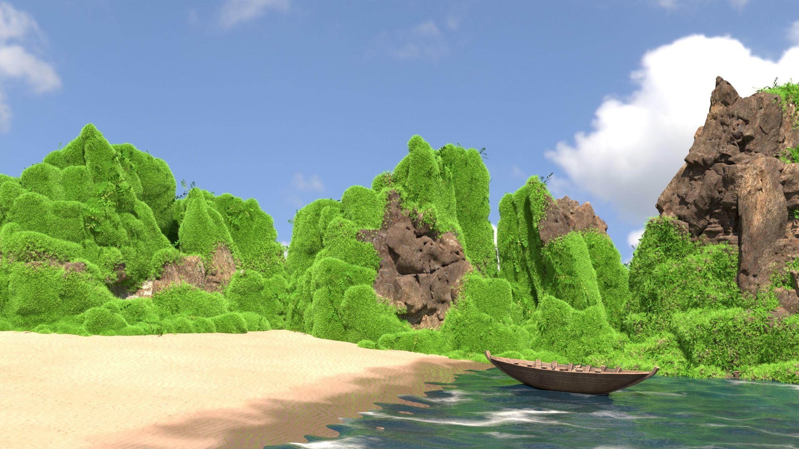 Beach Island 3D model | CGTrader