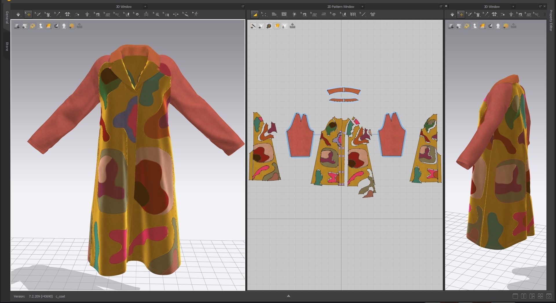 Colorful Coat with Furry Sleeves Fitted to Gen8 Body Mesh 3D model ...