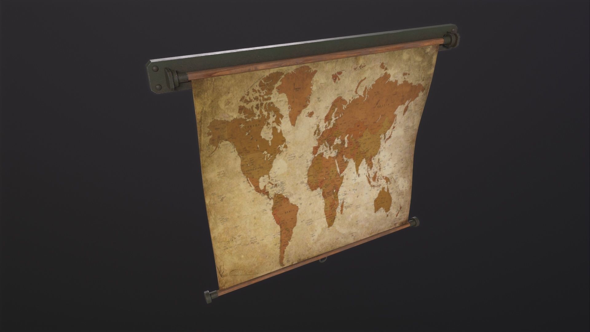 3D model Old World Map 3D Model VR / AR / low-poly | CGTrader