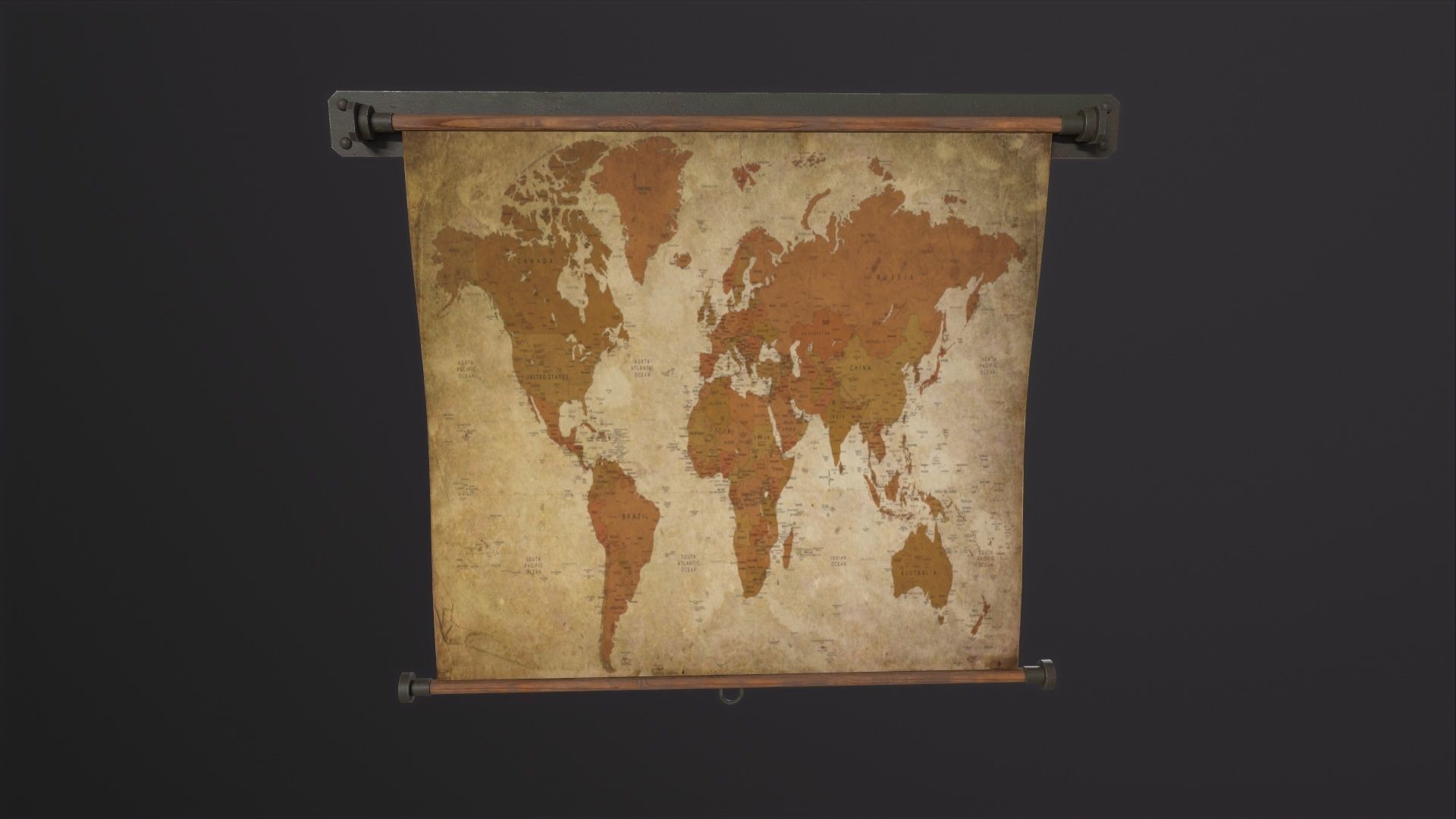 3D model Old World Map 3D Model VR / AR / low-poly | CGTrader