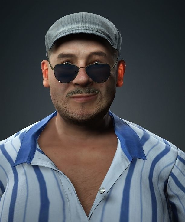 Fat Boy CGI Character 3D model rigged | CGTrader