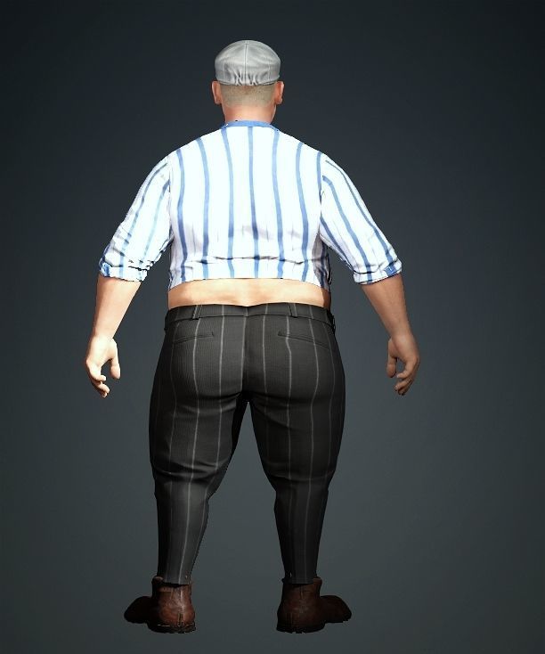 Fat Boy CGI Character 3D model rigged | CGTrader