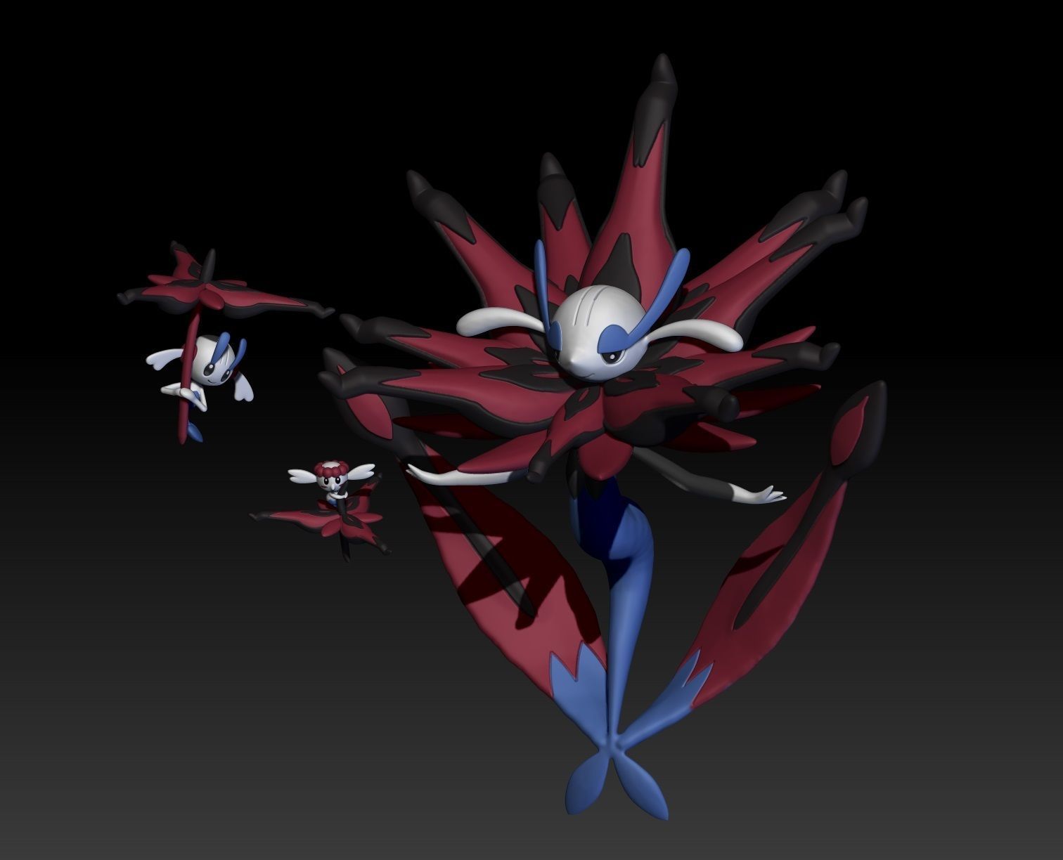 Pokemon Flabebe Floette Florges Eternal Flower 3D model 3D printable ...