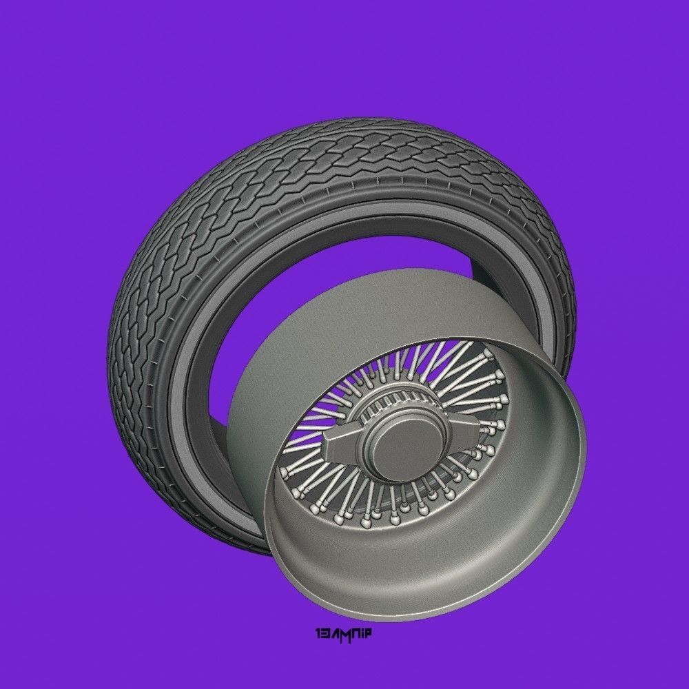 VINTAGE WHEEL 3D model 3D printable | CGTrader