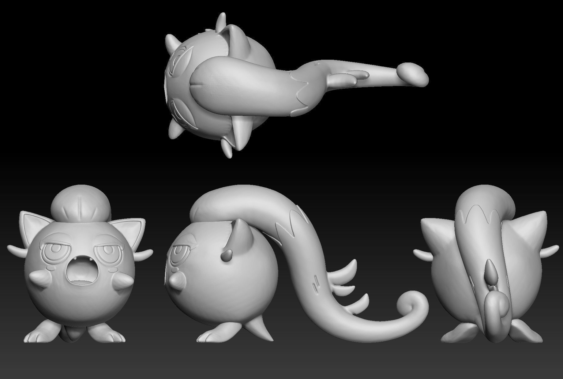 Pokemon Paradox Ancient Jigglypuff Scream Tail 3D model 3D printable ...