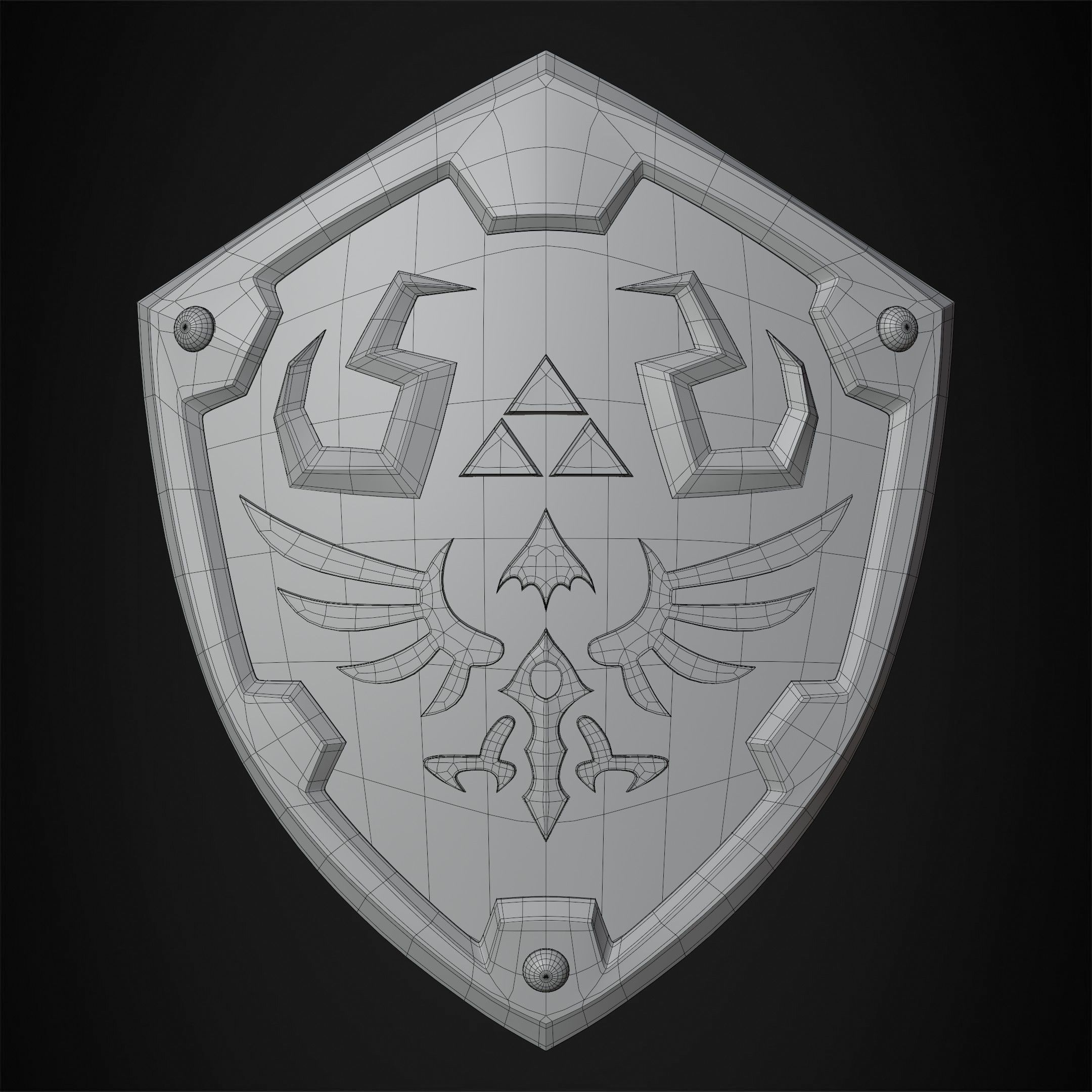 Zelda Tears of the Kingdom Link Hylian Shield for Cosplay 3D model 3D ...