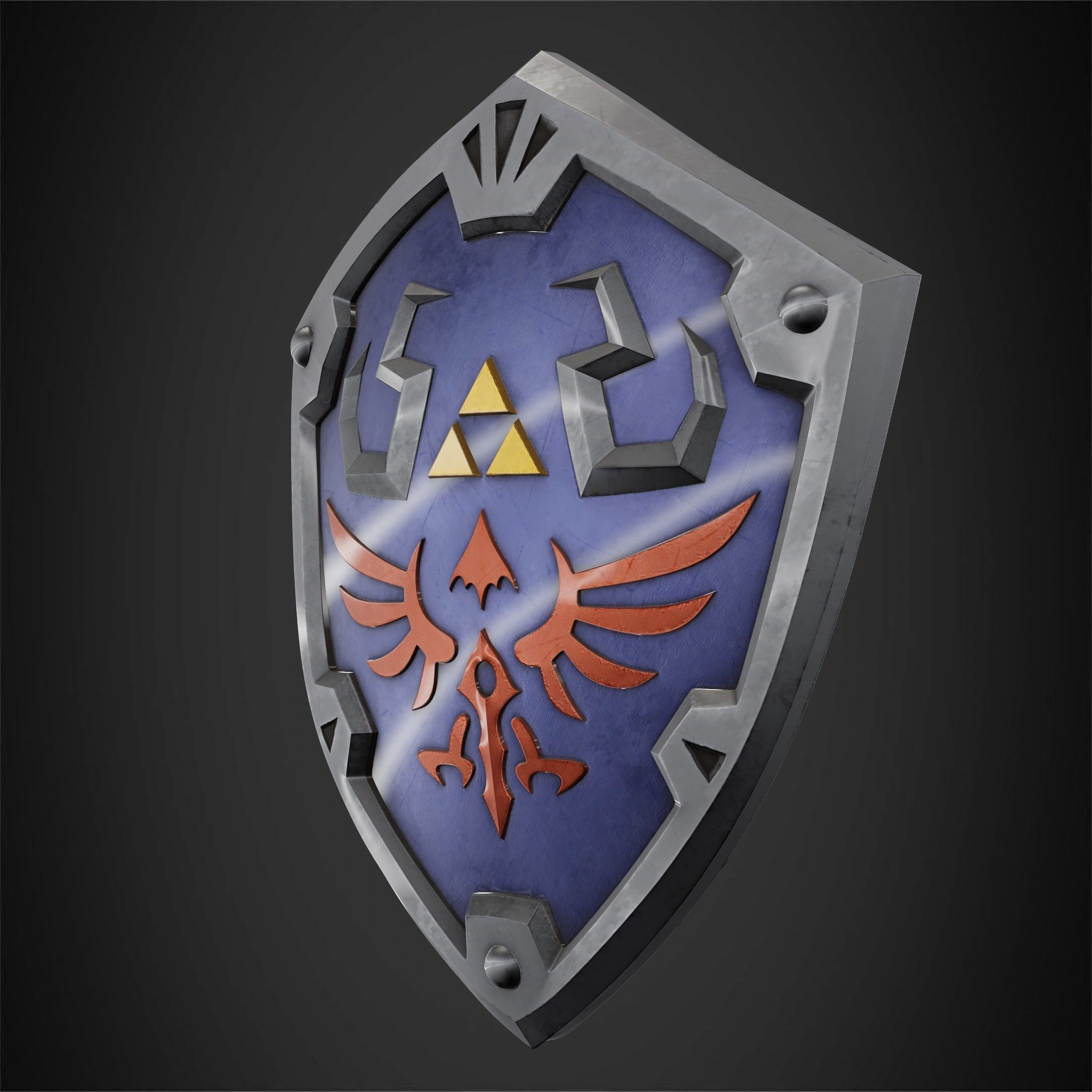 Zelda Tears of the Kingdom Link Hylian Shield for Cosplay 3D model 3D ...