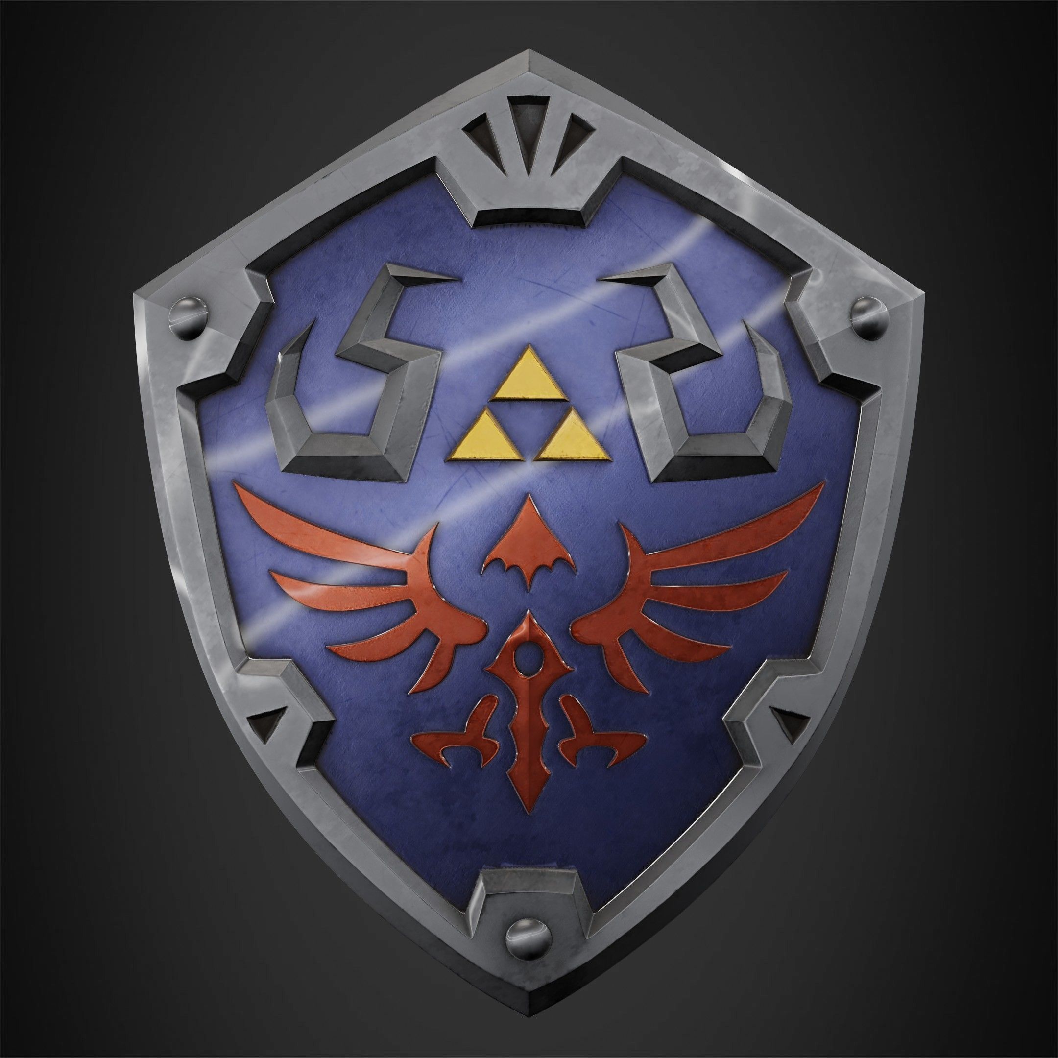 Zelda Tears of the Kingdom Link Hylian Shield for Cosplay 3D model 3D ...