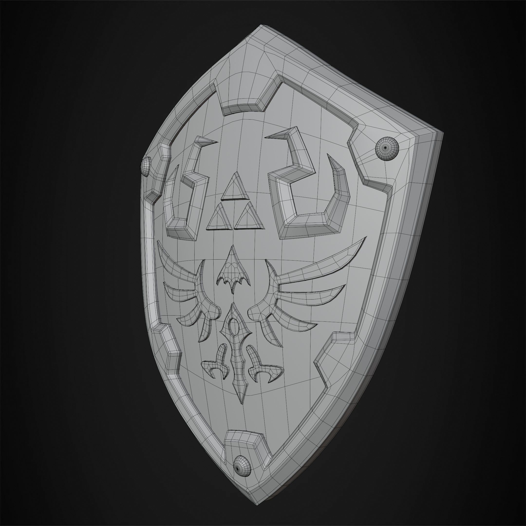 Zelda Tears of the Kingdom Link Hylian Shield for Cosplay 3D model 3D ...