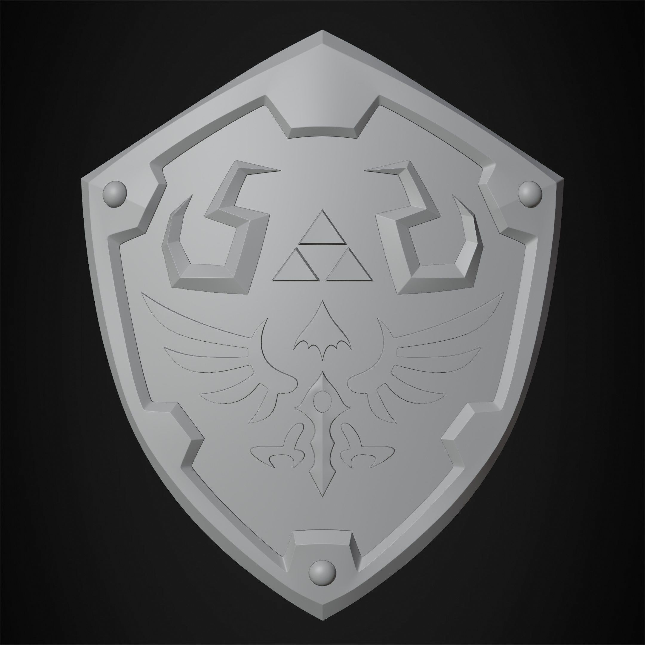 Zelda Tears of the Kingdom Link Hylian Shield for Cosplay 3D model 3D ...