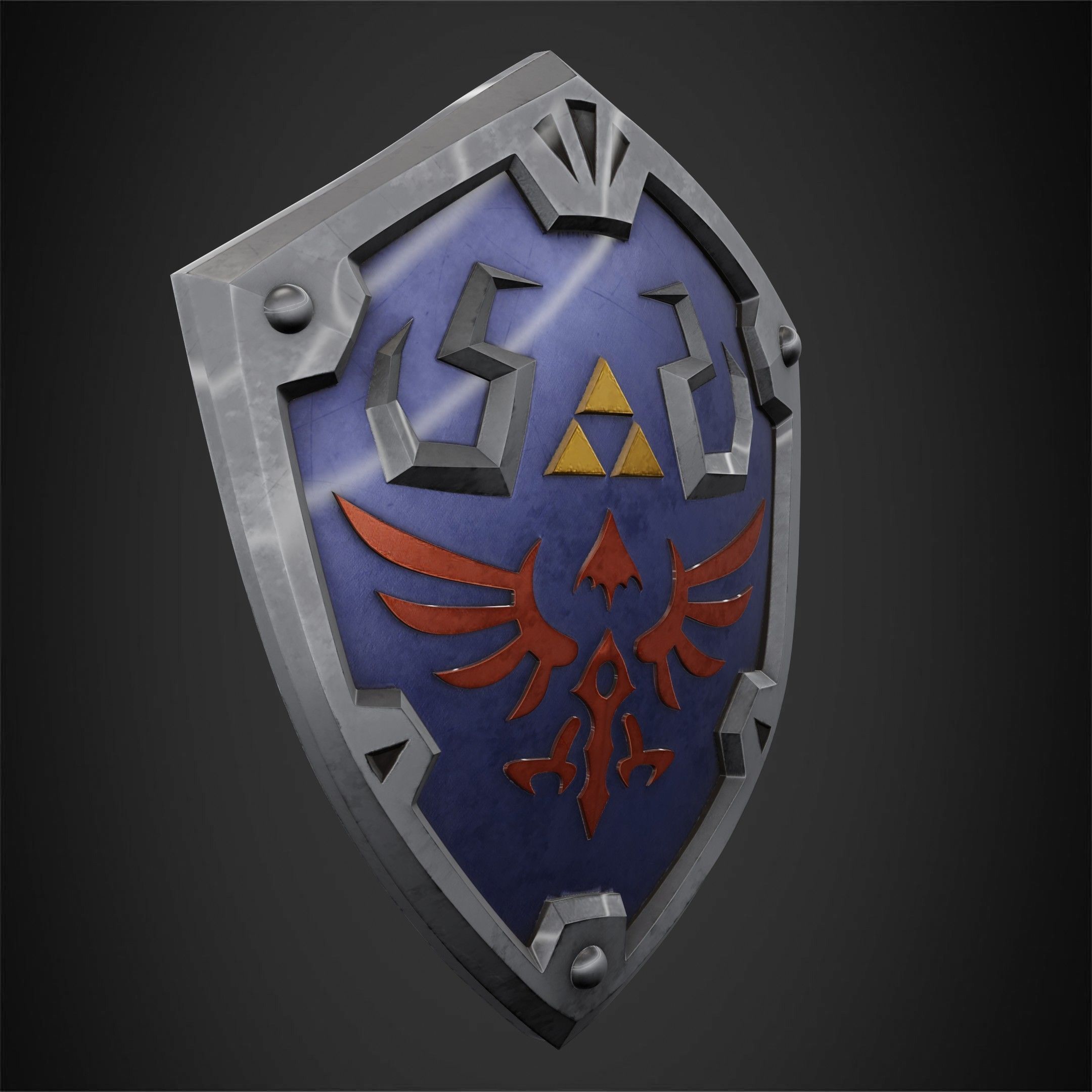 Zelda Tears of the Kingdom Link Hylian Shield for Cosplay 3D model 3D ...
