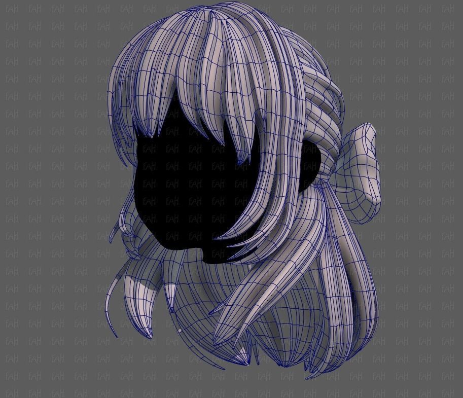 3D Hair style for girl V118 3D model | CGTrader