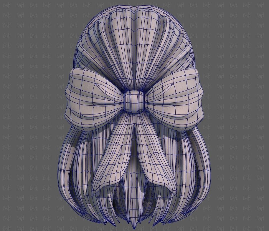 3D Hair style for girl V118 3D model | CGTrader