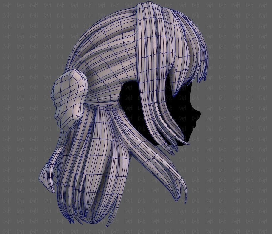 3D Hair style for girl V118 3D model | CGTrader