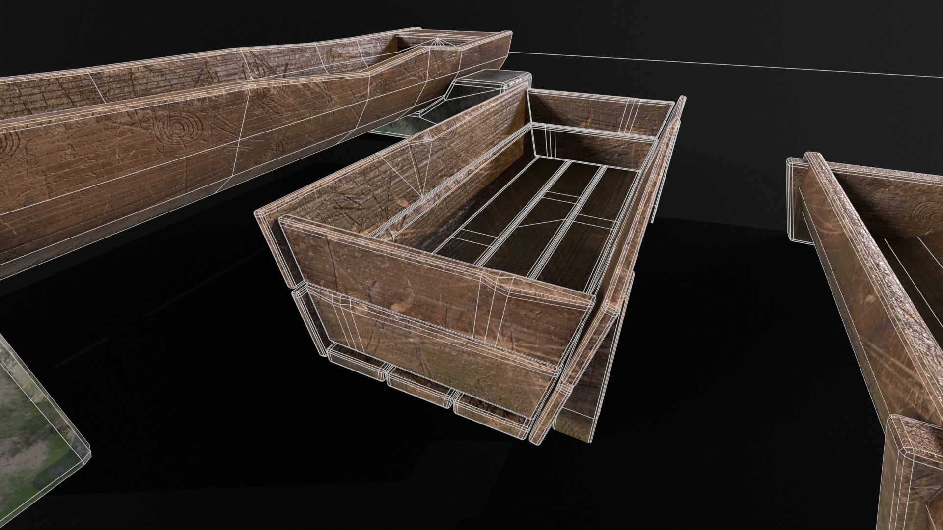 3D model Medieval Trough Set VR / AR / low-poly | CGTrader