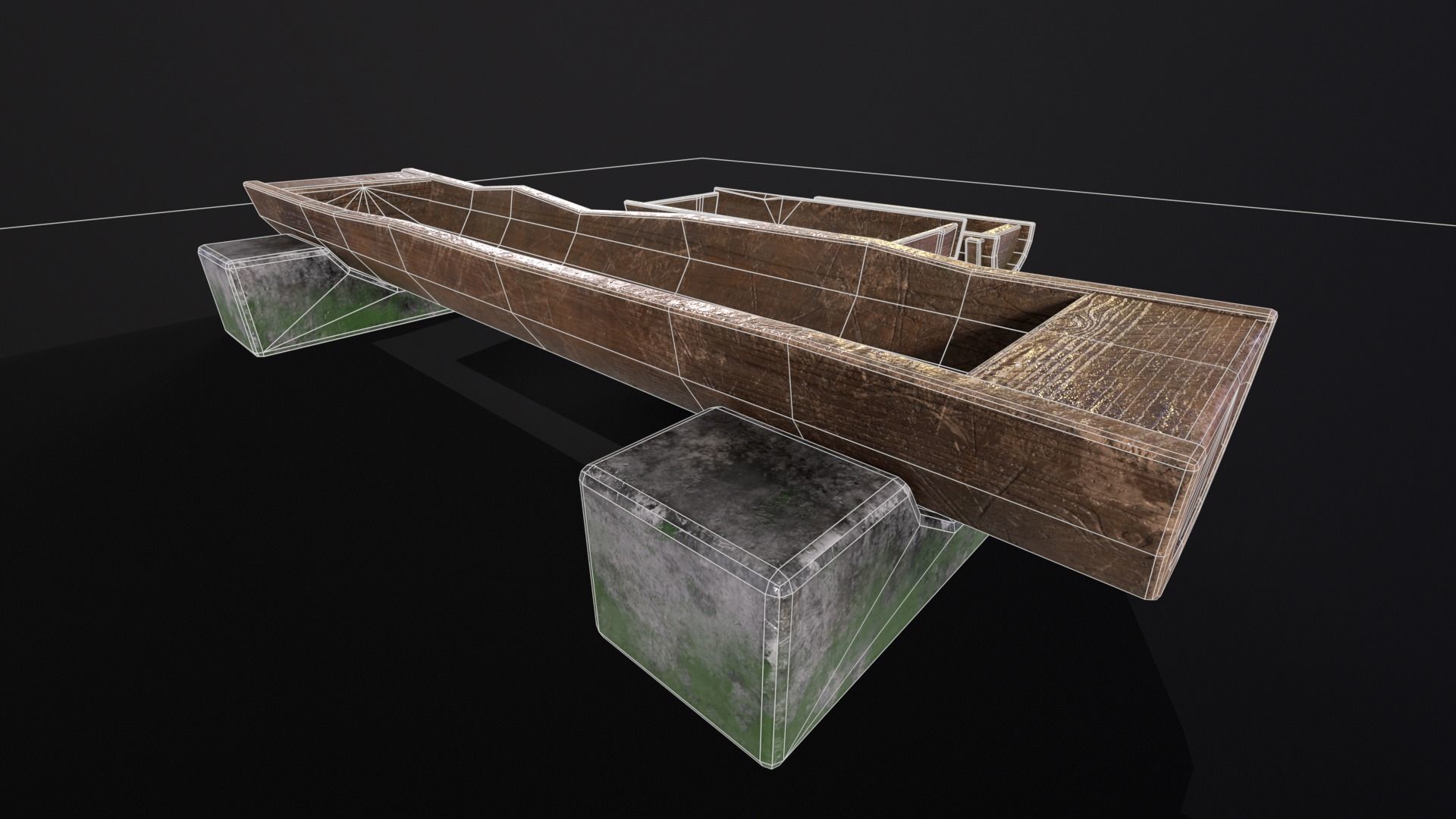 3D model Medieval Trough Set VR / AR / low-poly | CGTrader
