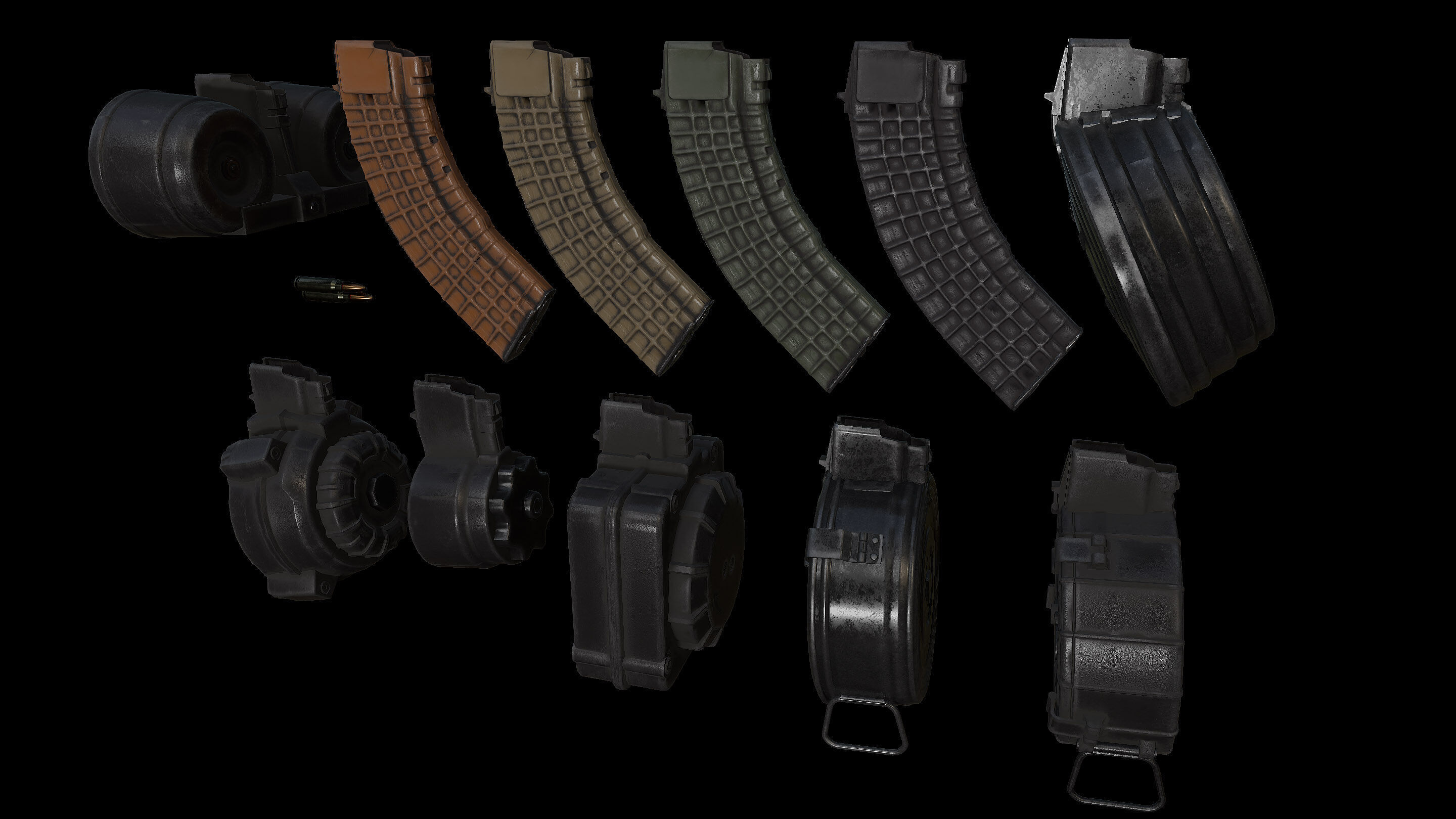 AKM and AK74 Magazines Set 2 3D model | CGTrader