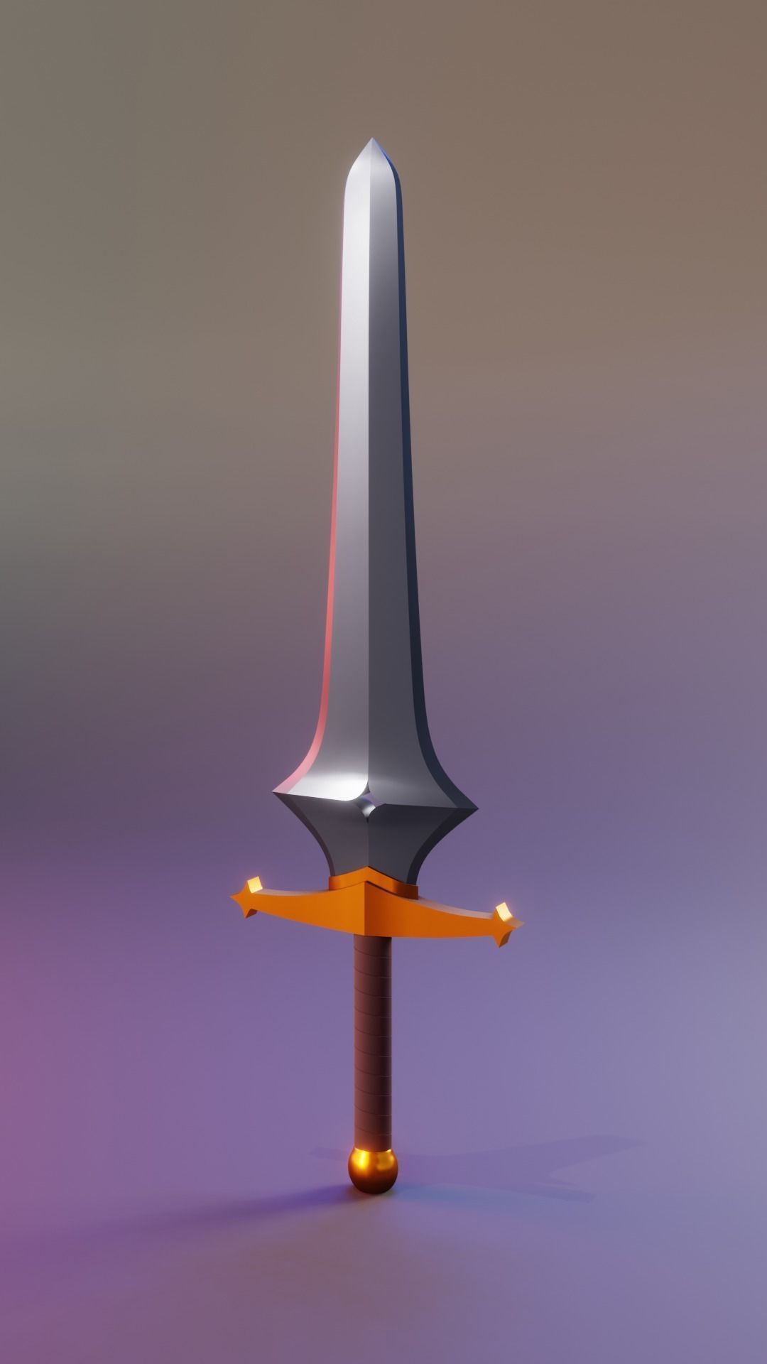 3D model Low Poly RPG Fantasy Star Sword 3D model VR / AR / low-poly ...