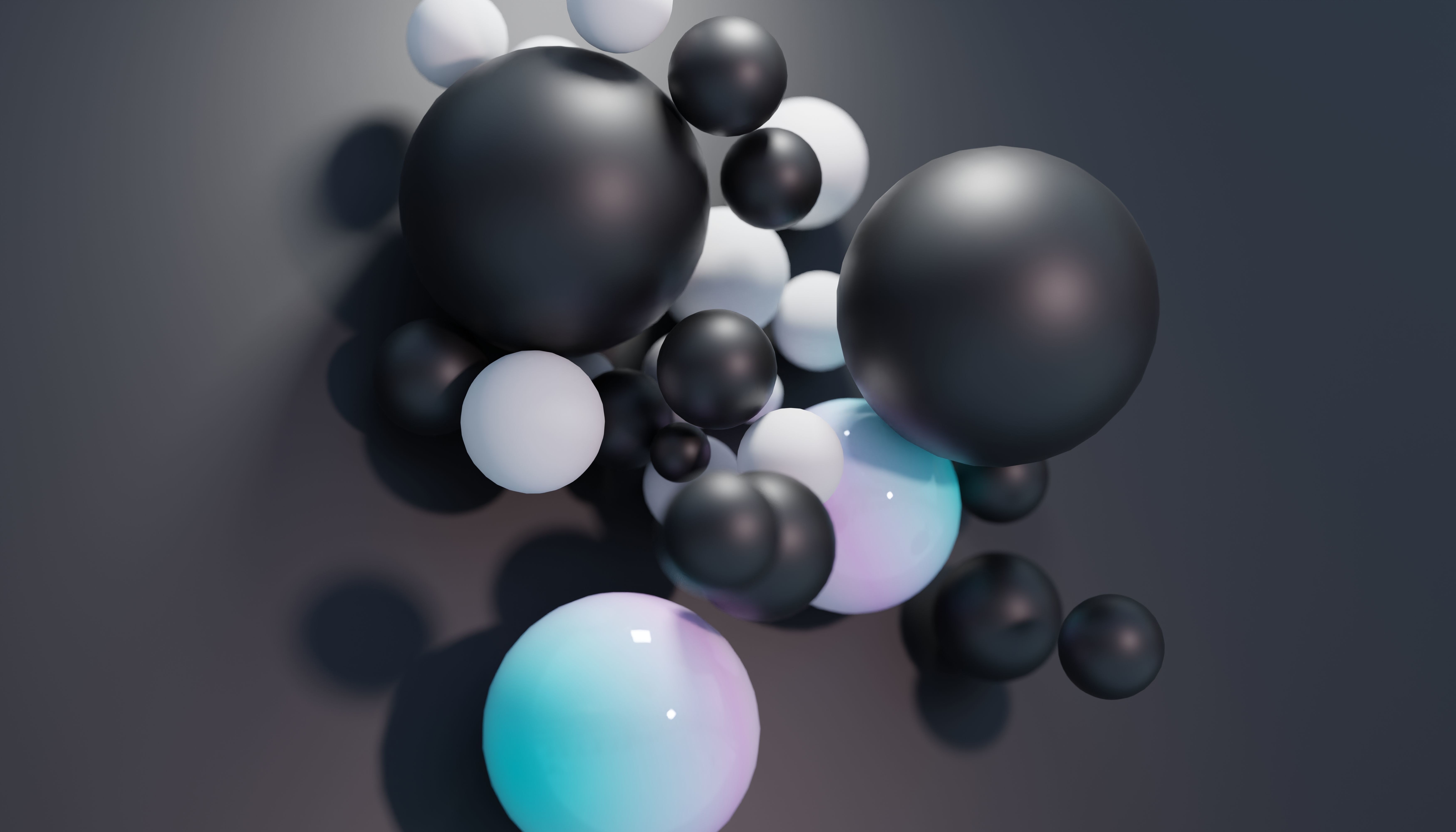 Balloon Abstract Background Wallpaper with Captivating Colors 3D model ...