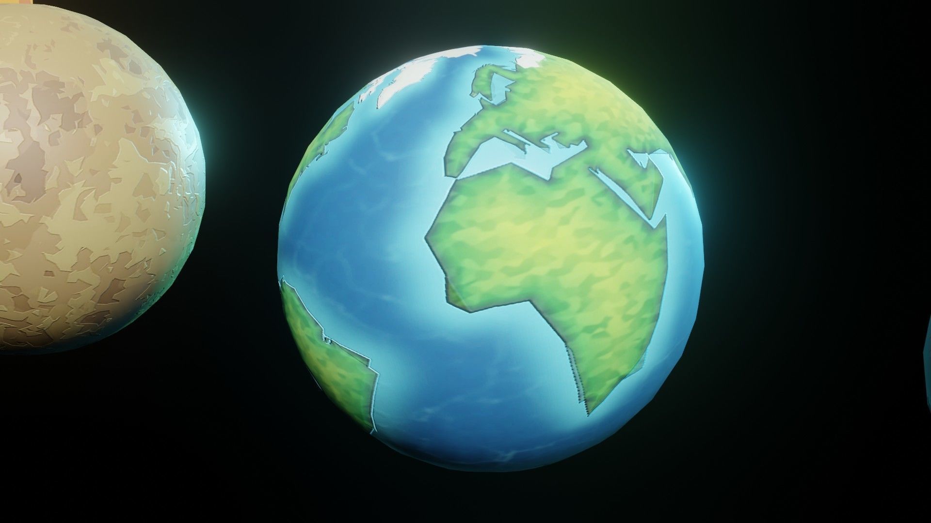 3D Model Collection Cartoon Solar System 3D Model 2k 4k 8k Textures VR ...