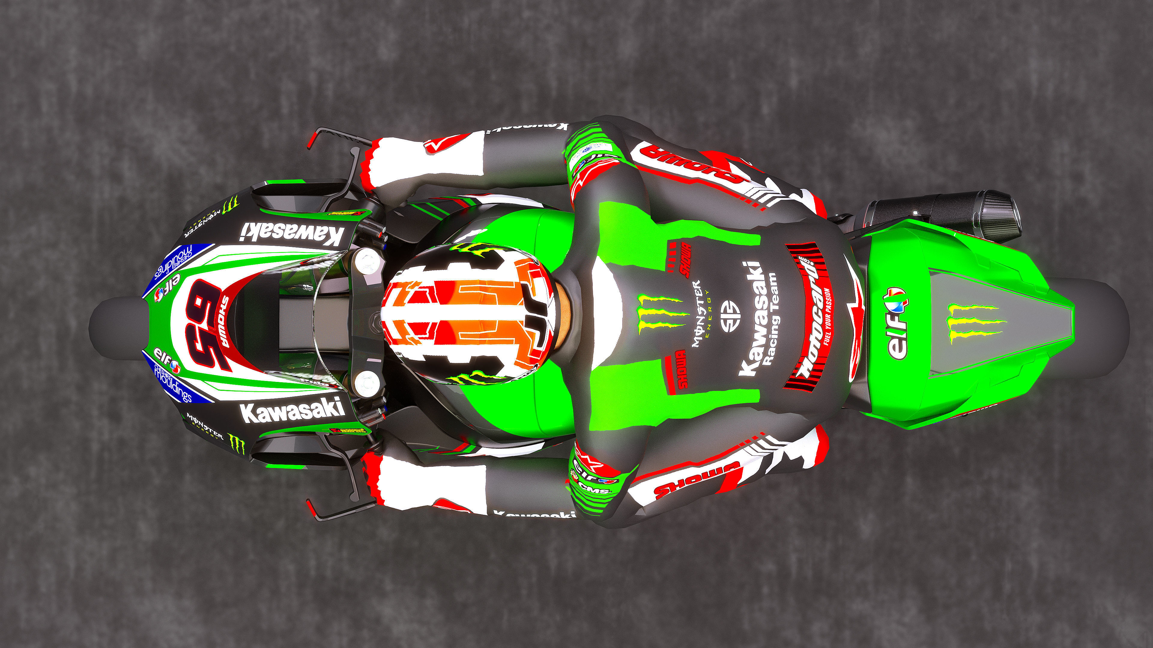 Kawasaki ZX10r KRT Superbikes 3D model | CGTrader