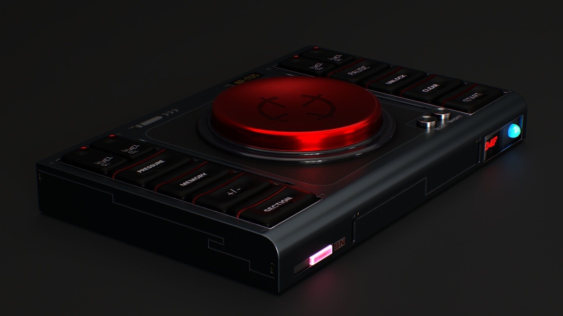 3D model Sci-Fi Red Button V3 VR / AR / low-poly | CGTrader