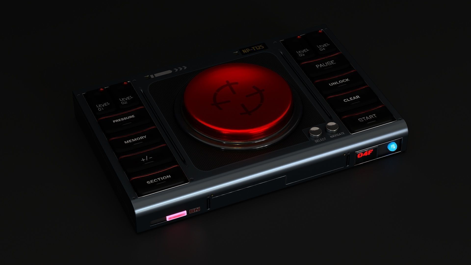 3D model Sci-Fi Red Button V3 VR / AR / low-poly | CGTrader