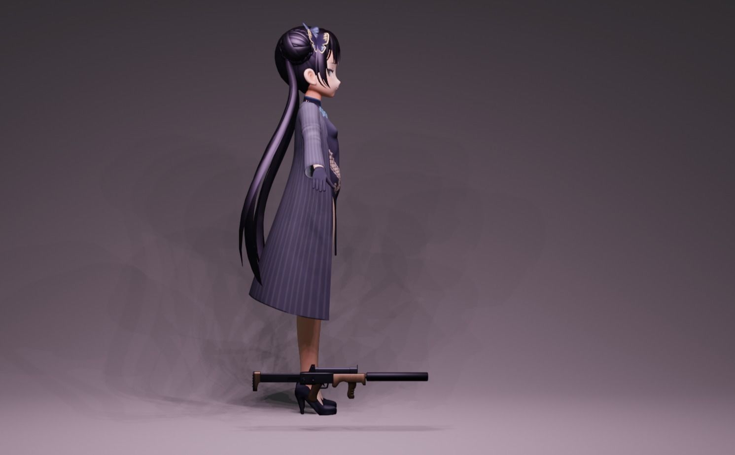 Anime Character - BA Kisaki 3D model | CGTrader