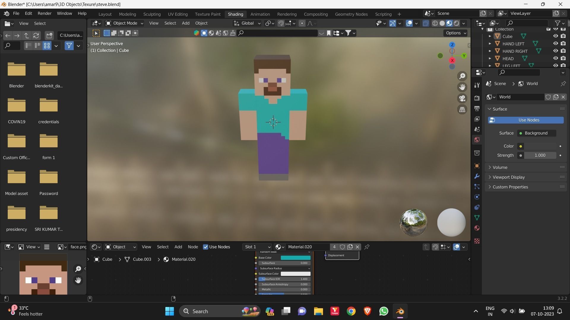 minecraft steve free VR / AR / low-poly 3D model | CGTrader