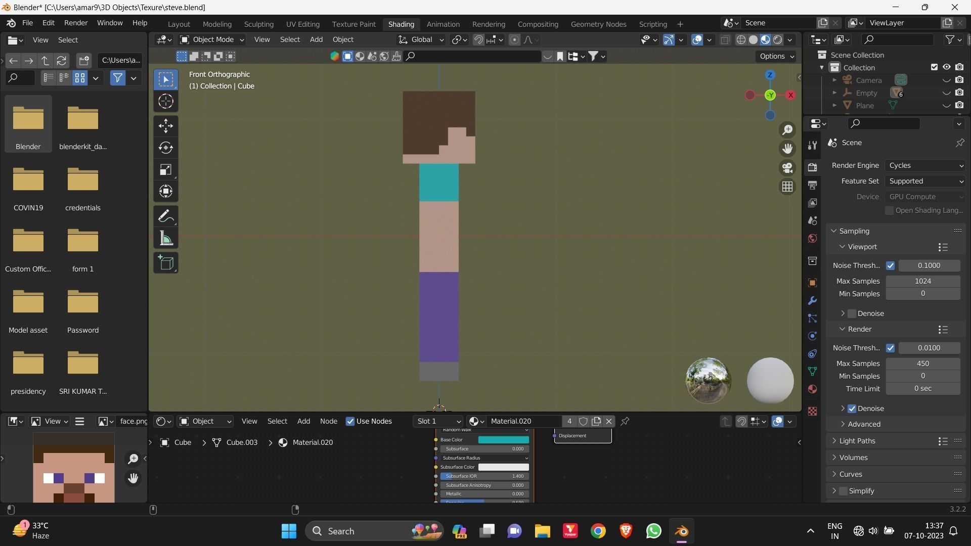 minecraft steve free VR / AR / low-poly 3D model | CGTrader