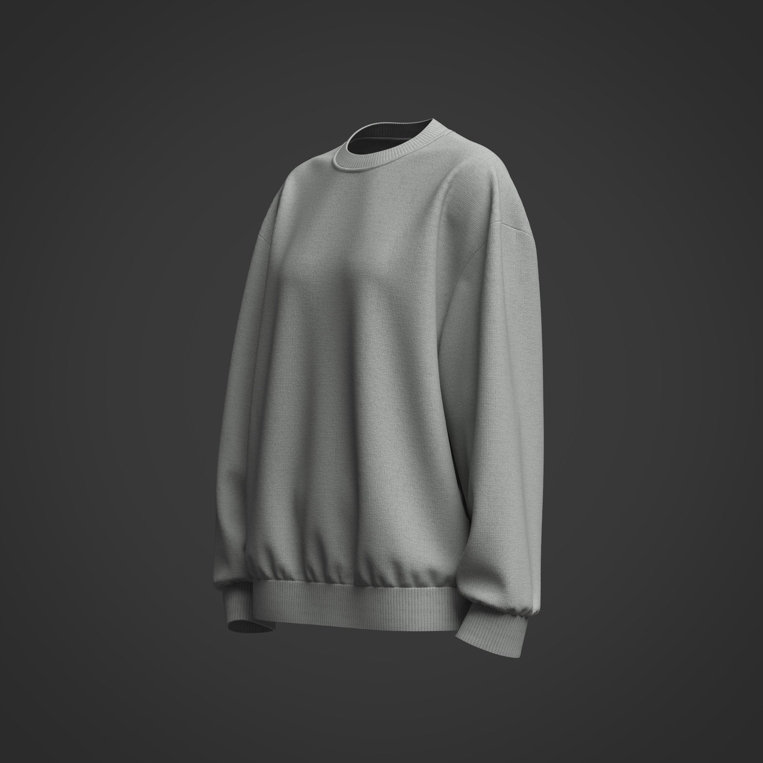 Womens Oversized Sweatshirt 3d Model 3D model | CGTrader