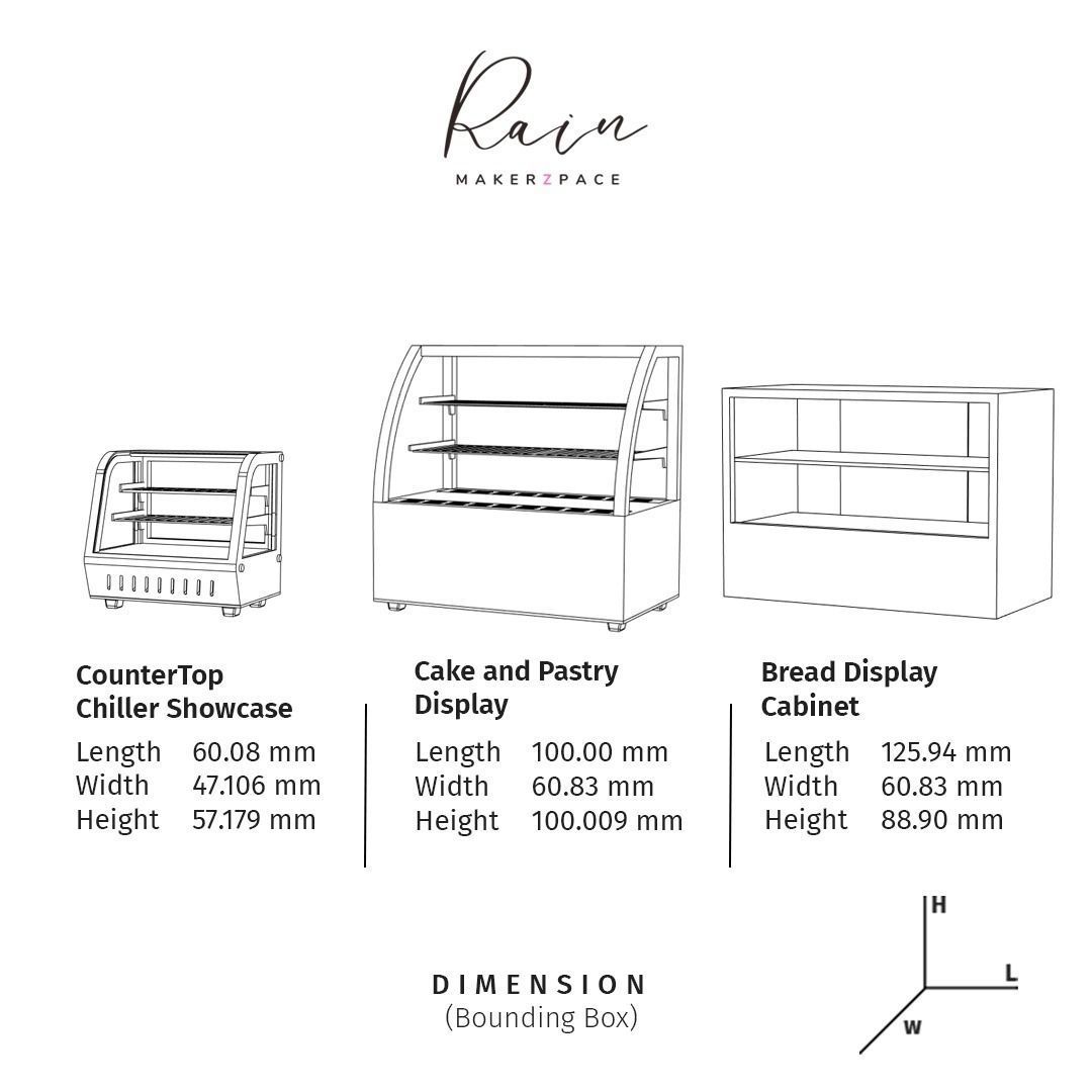 Bakery Cabinet Miniature Bakery Furniture Collection 3D model 3D ...