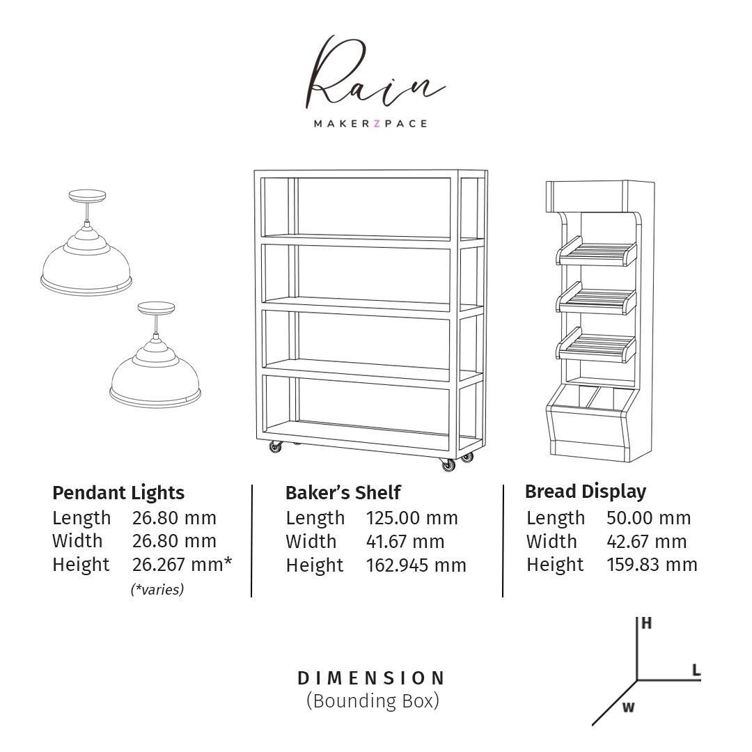 Bakers Shelf Miniature Bakery Furniture Collection 3D model 3D ...
