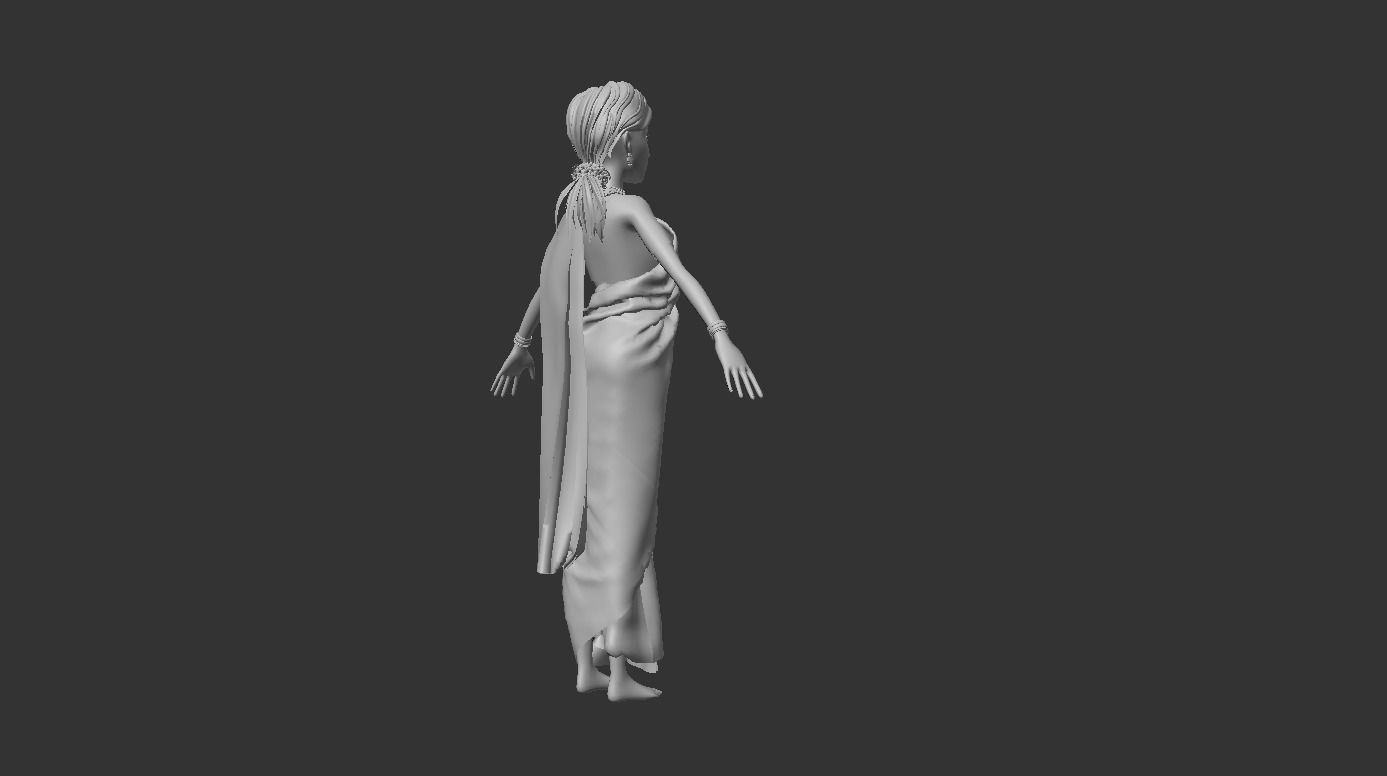 Stylized Indian Female 3D model rigged | CGTrader