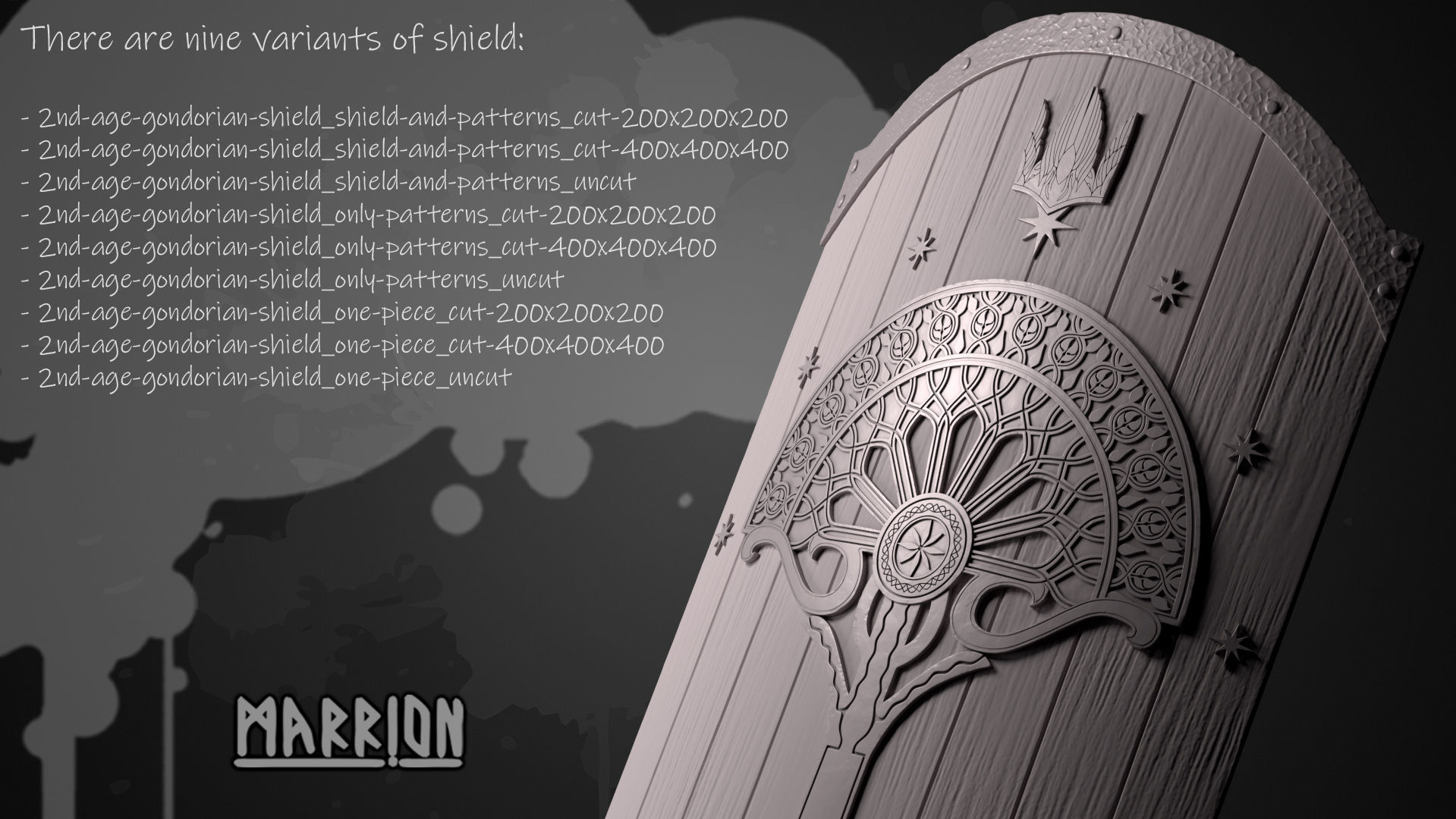 2nd age Gondorian shield 3D model 3D printable | CGTrader