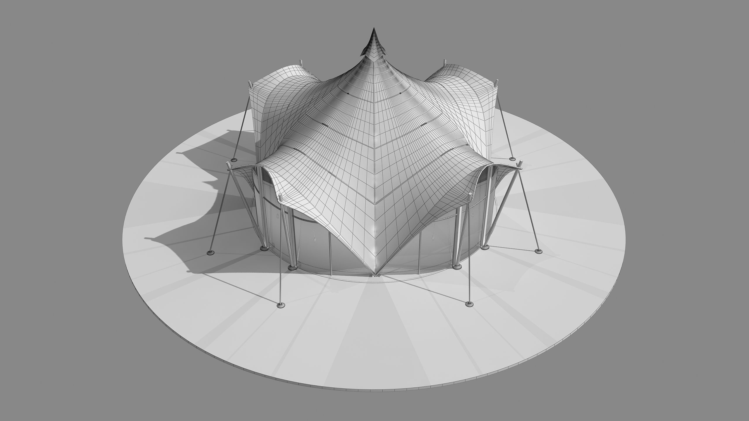 0202 - Circular Tent 3D model | CGTrader