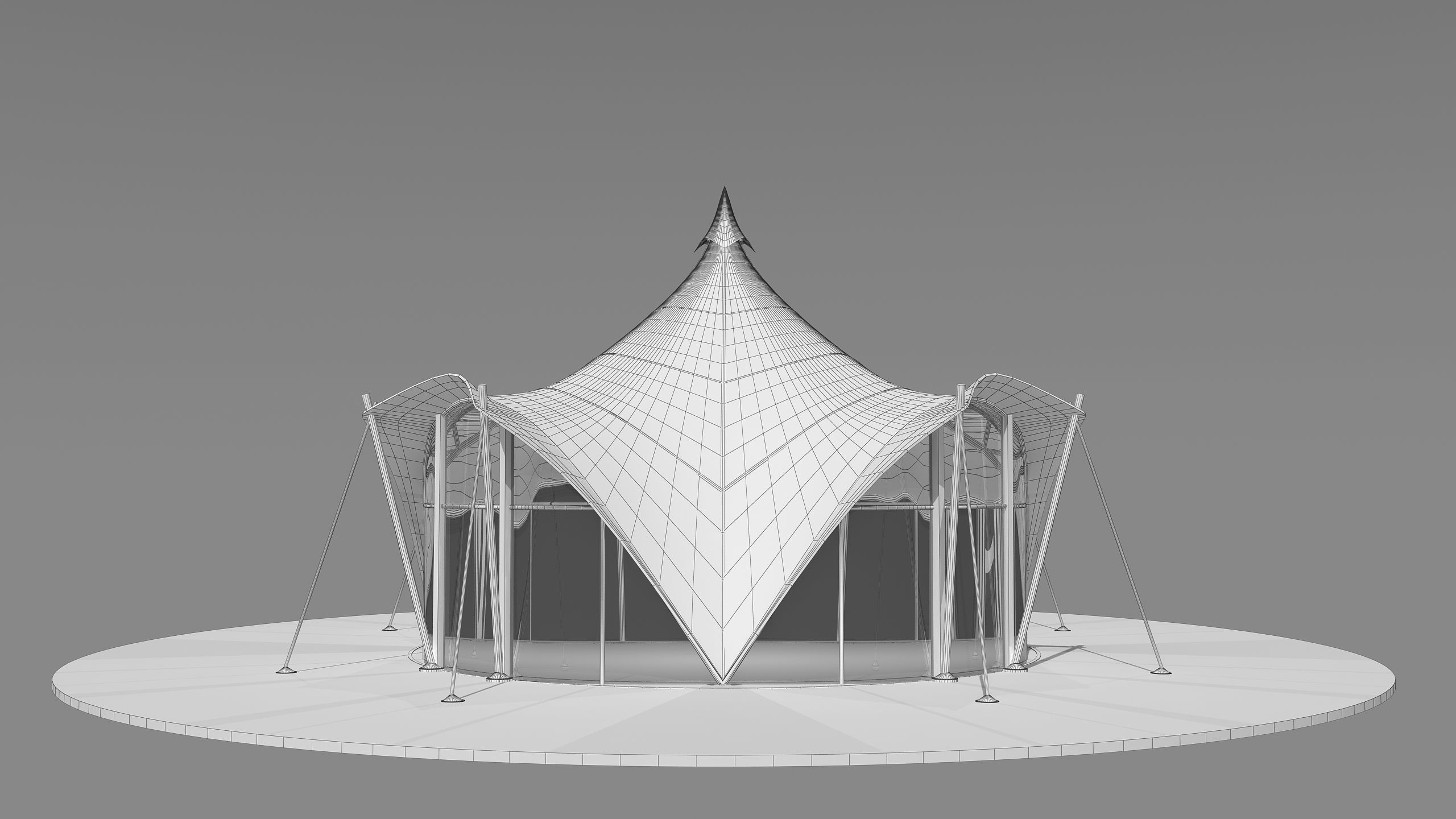 0202 - Circular Tent 3D model | CGTrader