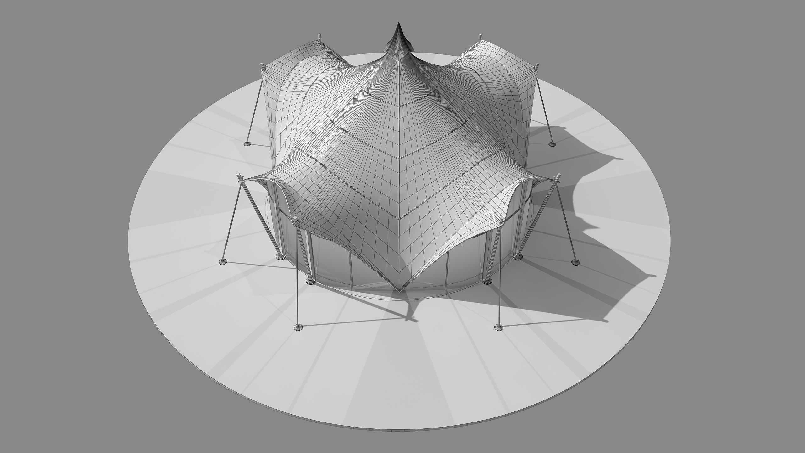 0202 - Circular Tent 3D model | CGTrader