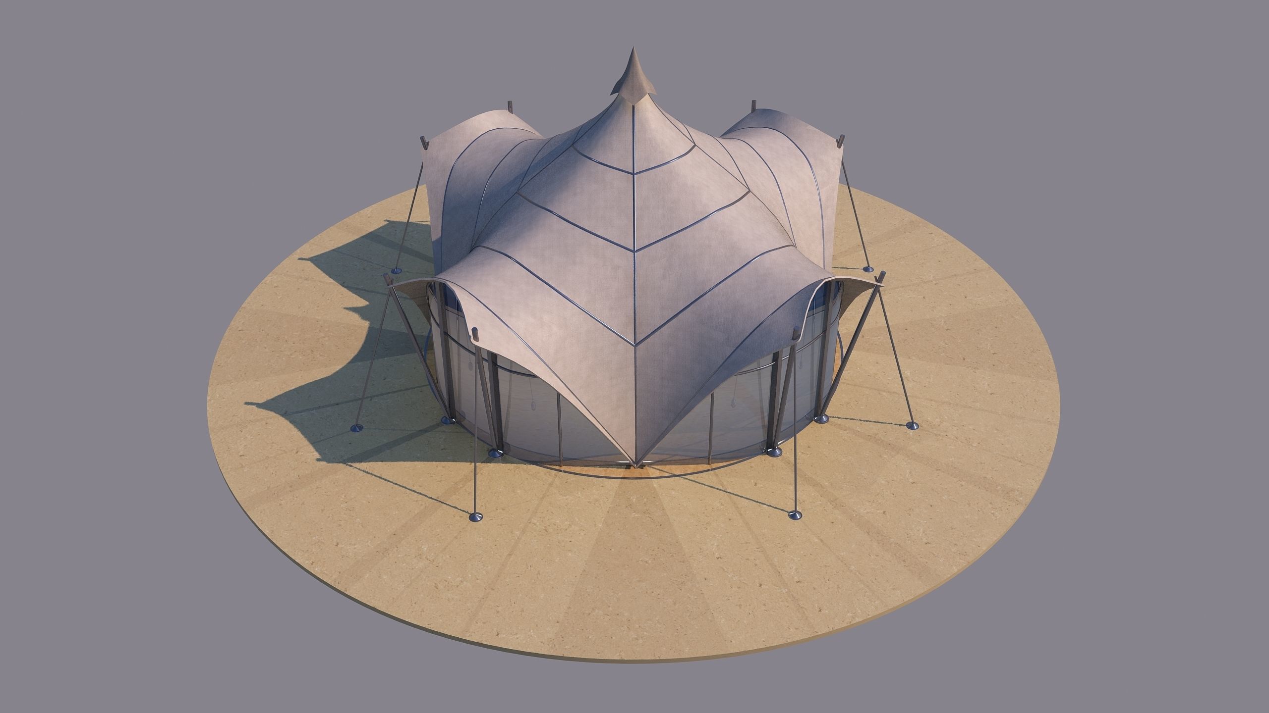 0202 - Circular Tent 3D model | CGTrader