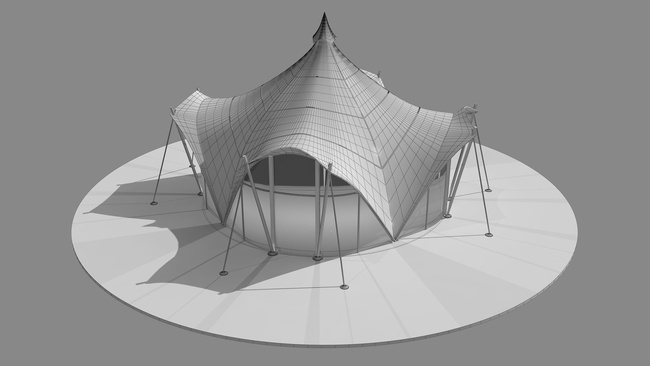 0202 - Circular Tent 3D model | CGTrader
