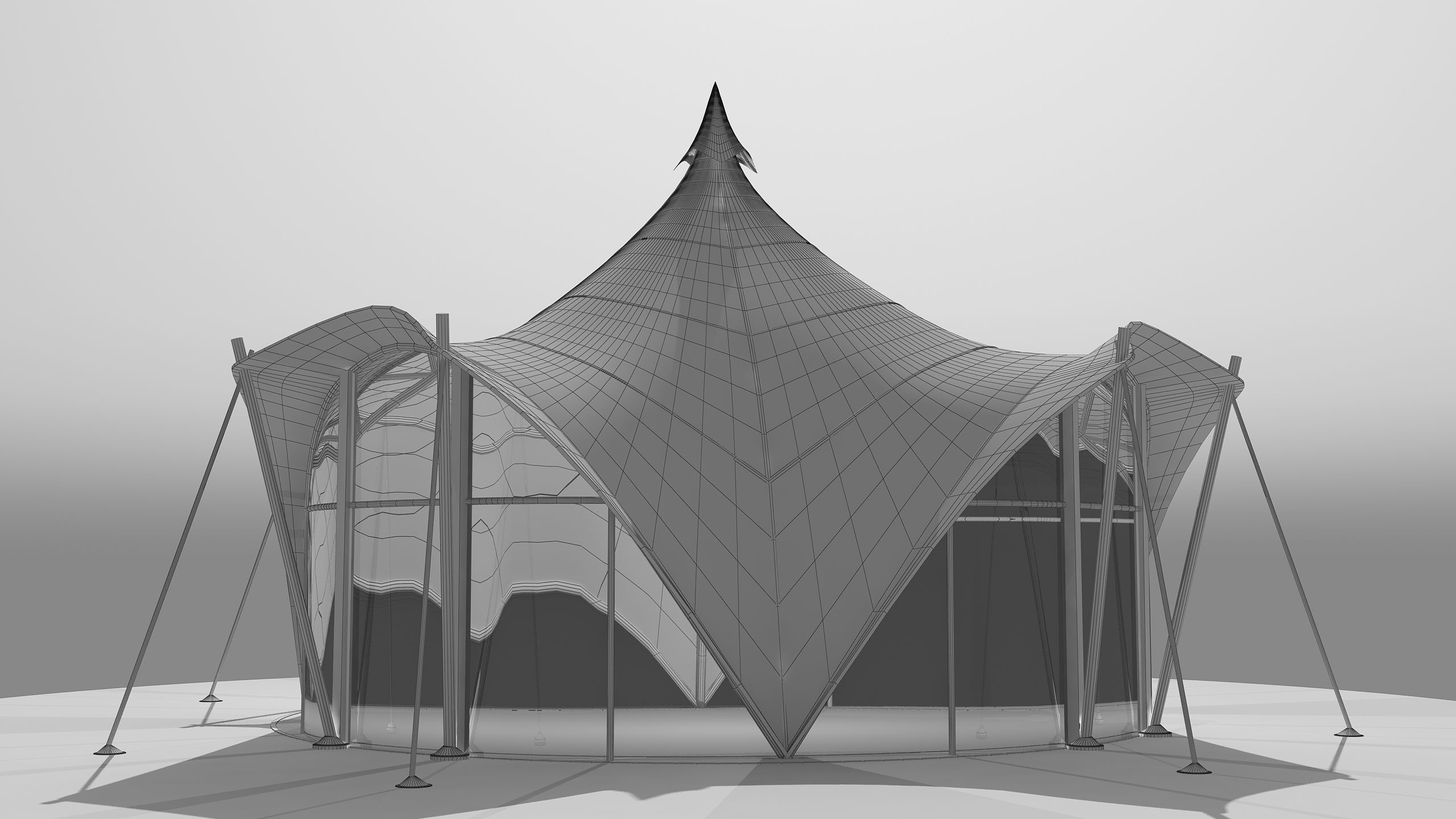 0202 - Circular Tent 3D model | CGTrader