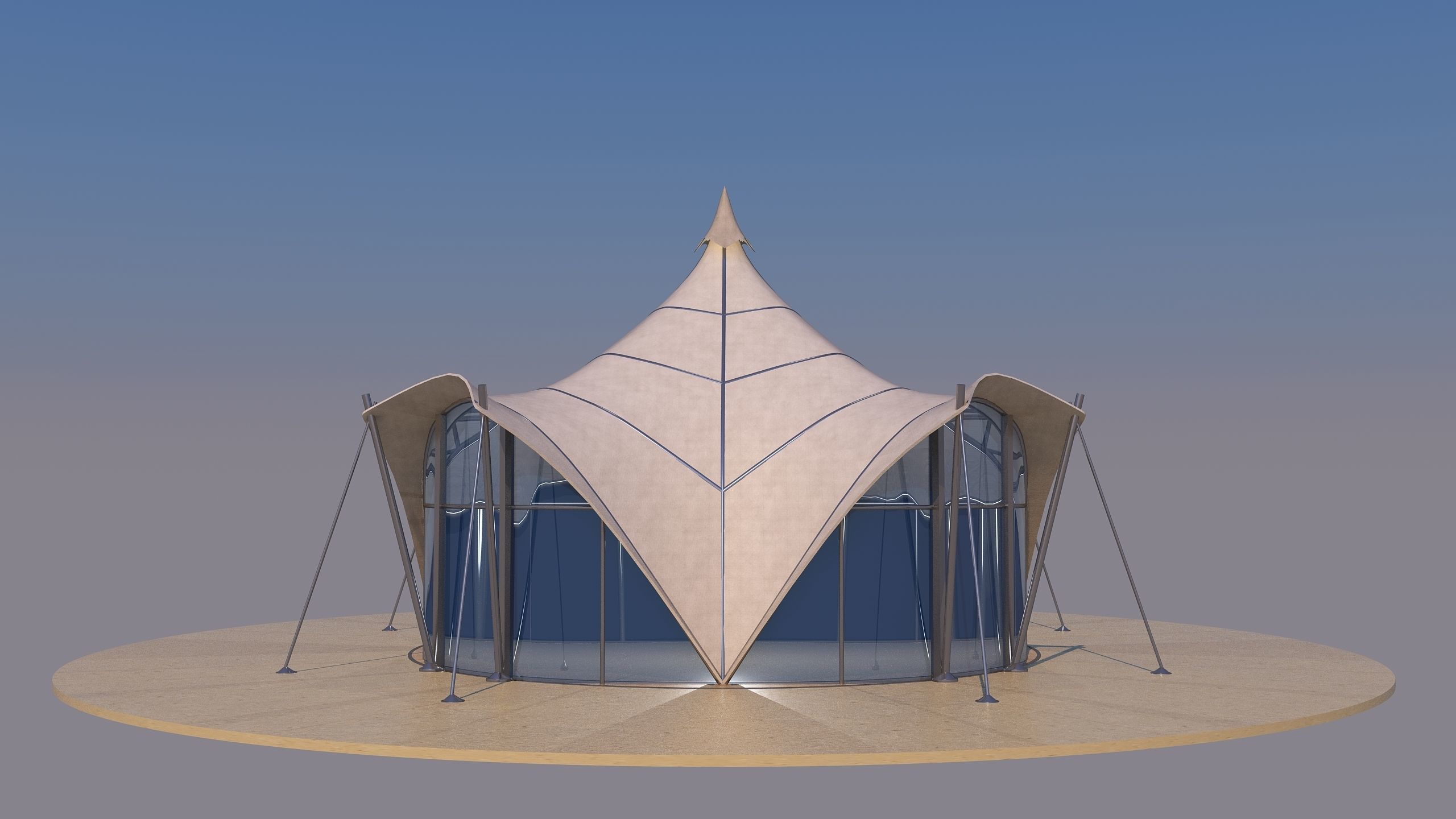 0202 - Circular Tent 3D model | CGTrader
