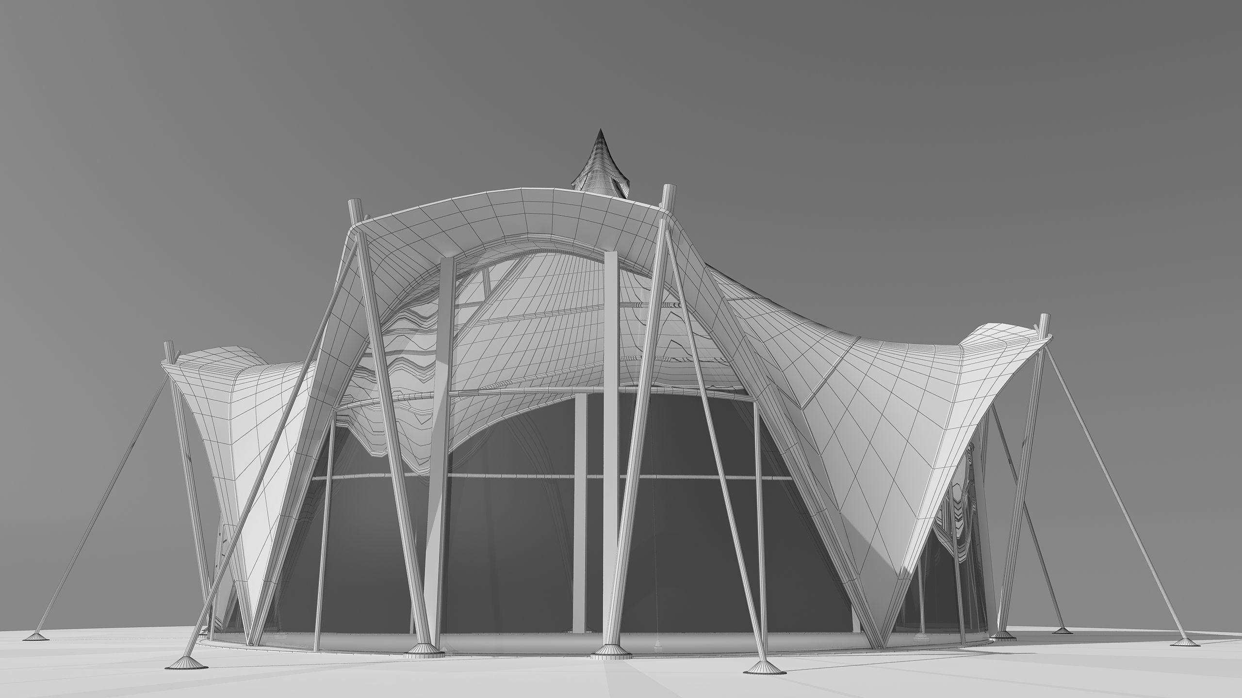 0202 - Circular Tent 3D model | CGTrader